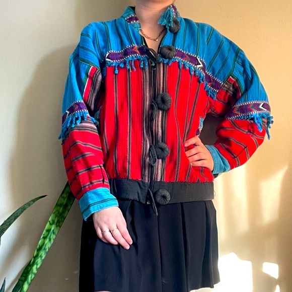 Anthropologie | Jackets & Coats | Native Boho Tribal Aztec Luxe Jacket ...